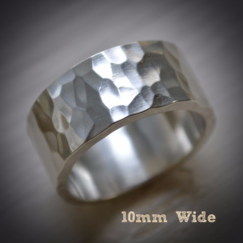 Unisex Silver Ring Handmade Hammered Artisan Designed - Etsy