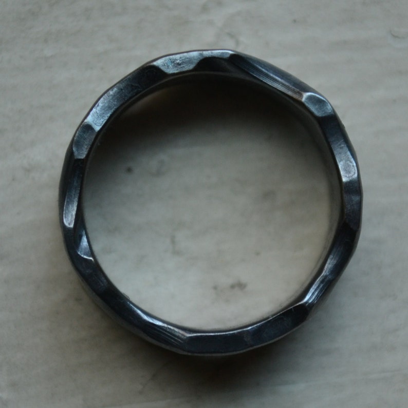 Unisex Silver Ring - Abstract or Irregular Ring - Handmade Hammered ...