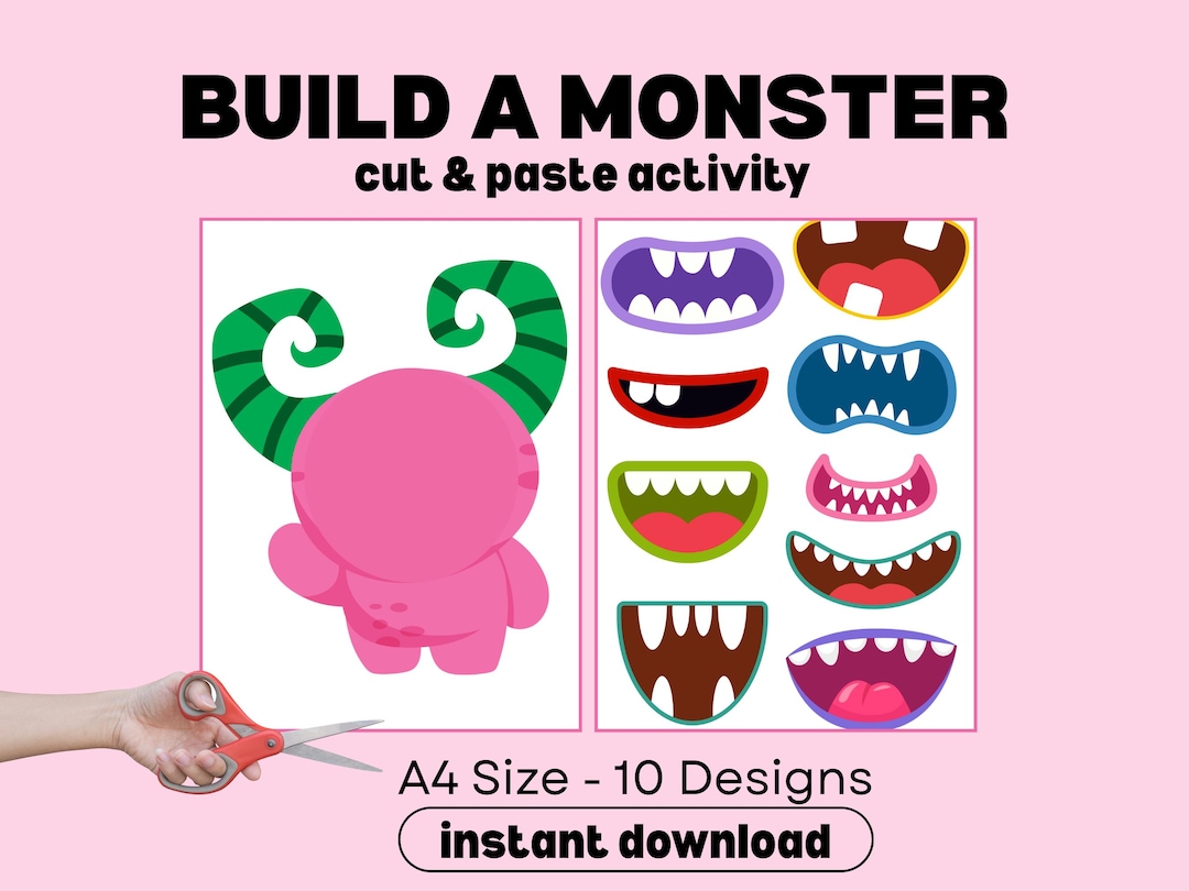 Cut and Paste - Make A Monster - Etsy