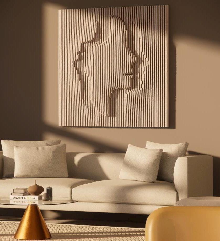 Parametric Wall Art Design | 3D Layered Wooden Wall Panel for CNC ...