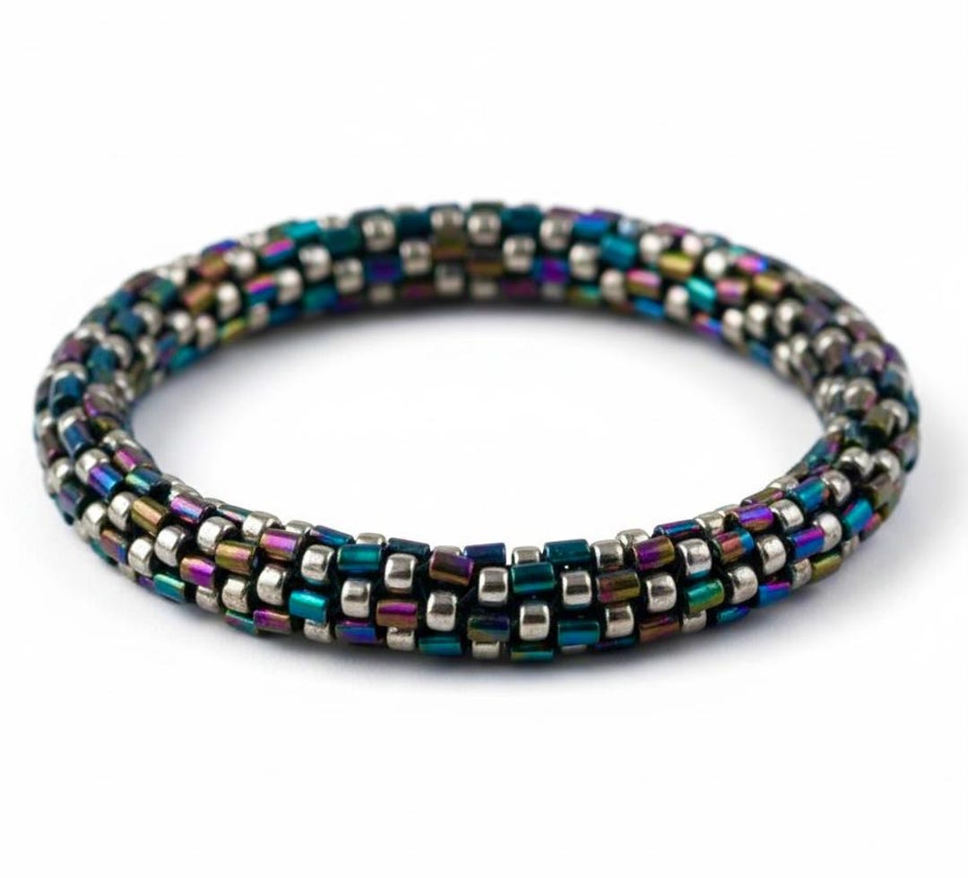 Seed Bead Bracelet | Handmade Nepal Crochet | Glass Beaded Jewelry ...
