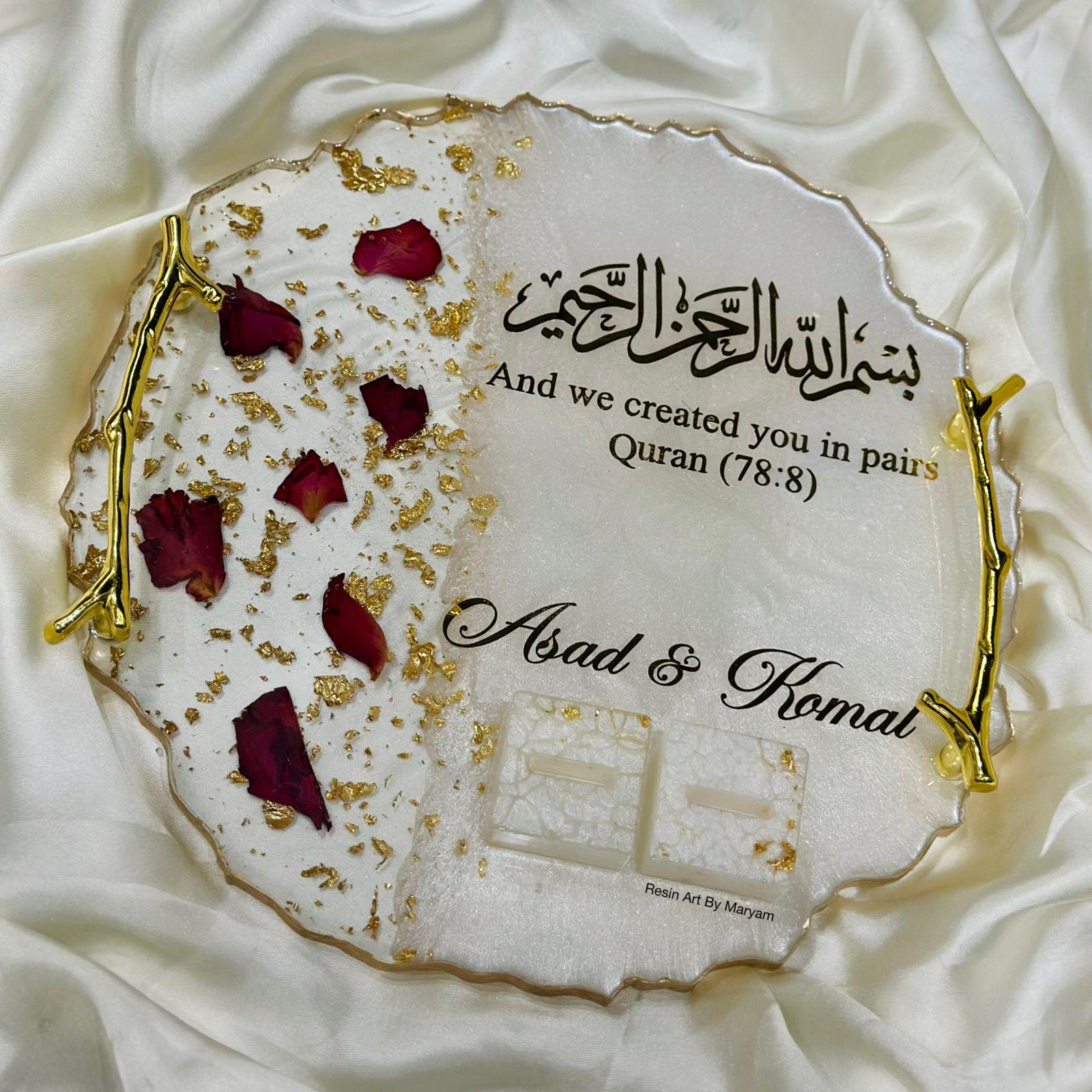 Resin Ring Tray | Engagement Ring Tray | Nikkah Tray | Wedding Ring ...