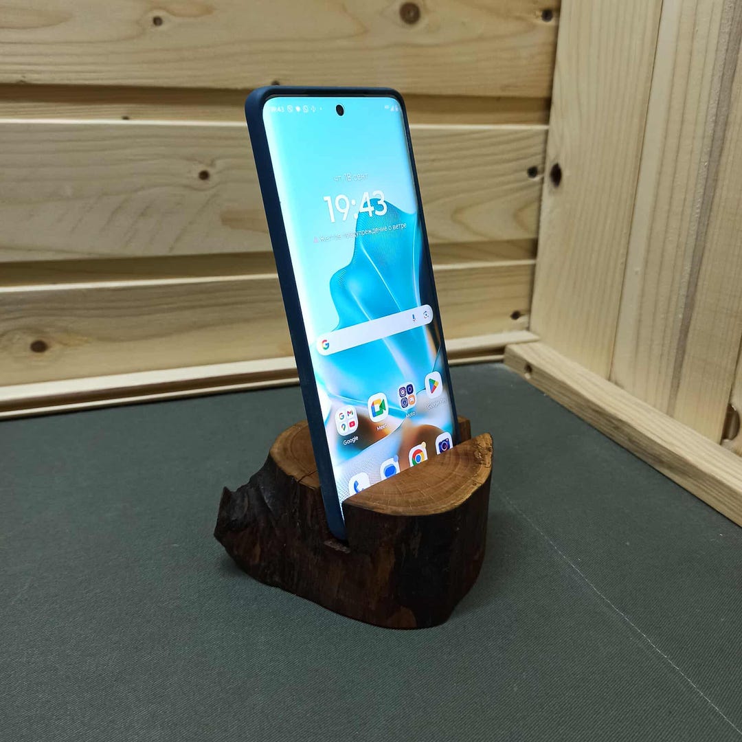 Handcrafted Bog Oak Phone Stand - Etsy