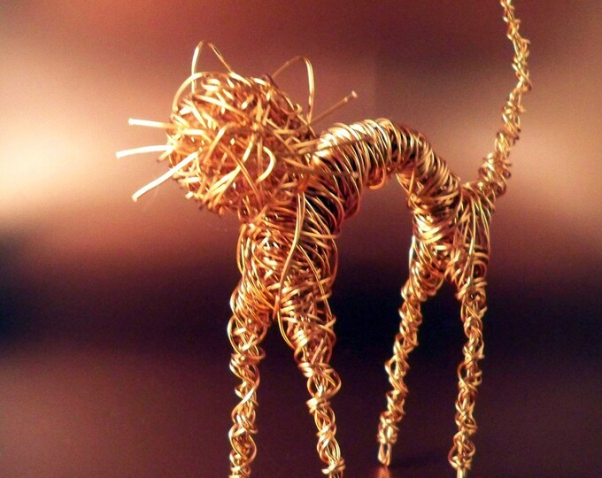 Halloween Copper Wire Cat - Etsy
