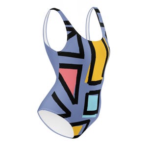 One-piece Swimsuit - “stroke of Splash” - Etsy