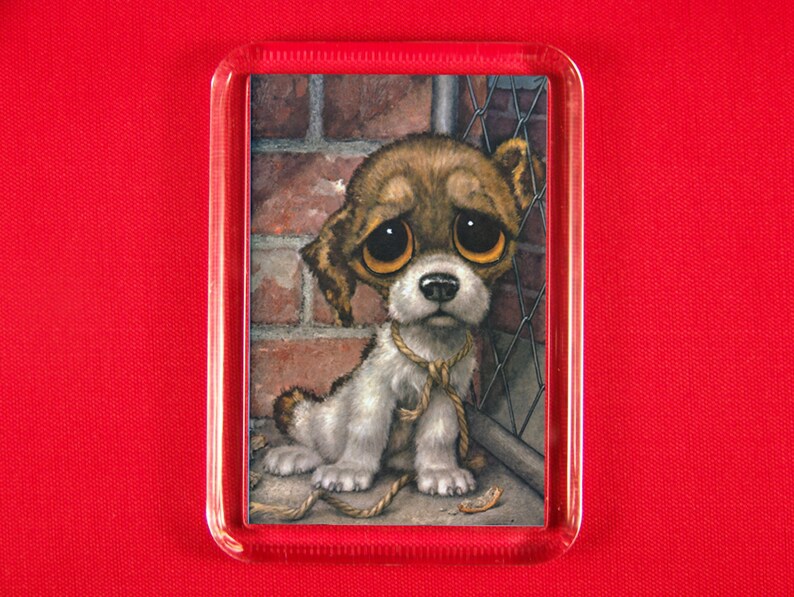 Fridge Magnets Set of 4 Adorable Gig Keane Big Sad Eye Pity Puppy ...