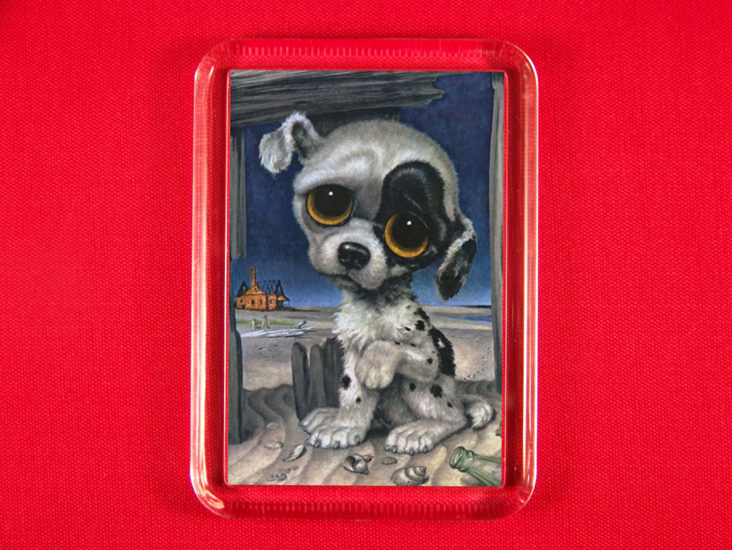 Fridge Magnets Set of 4 Adorable Gig Keane Big Sad Eye Pity Puppy ...