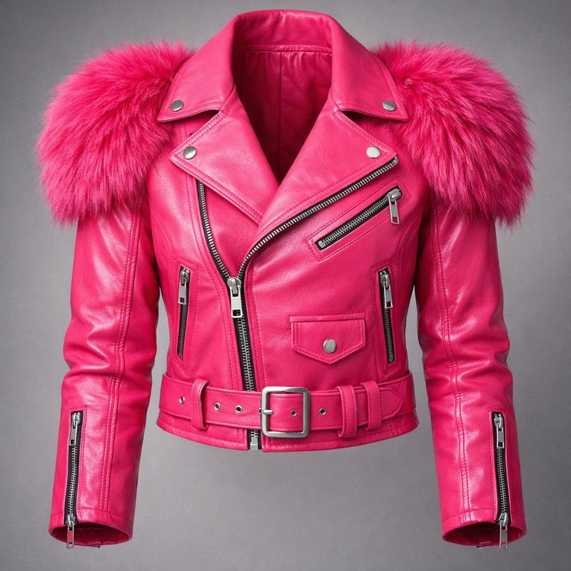 4x Pink Faux Fur Coat - Etsy