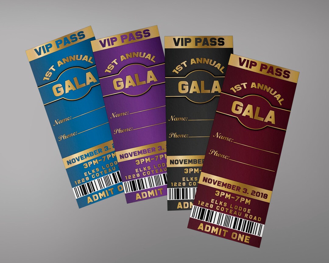 Customizable Annual Gala Ticket Invitation (digital) - Etsy