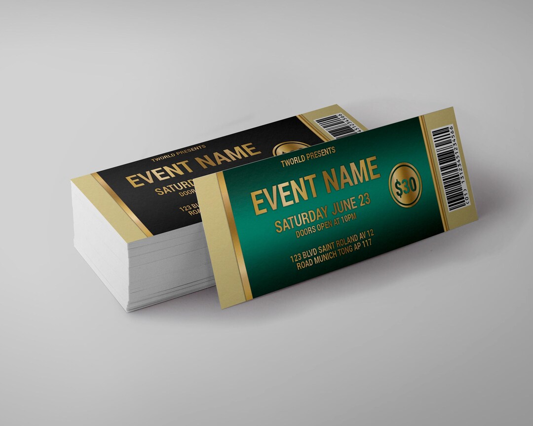 Custom Event Tickets, Gala, Wedding, VIP (digital File) - Etsy