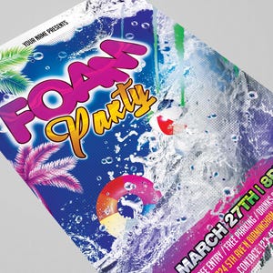 Customizable Foam Party Flyer: Birthday or Adult Event (digital) - Etsy