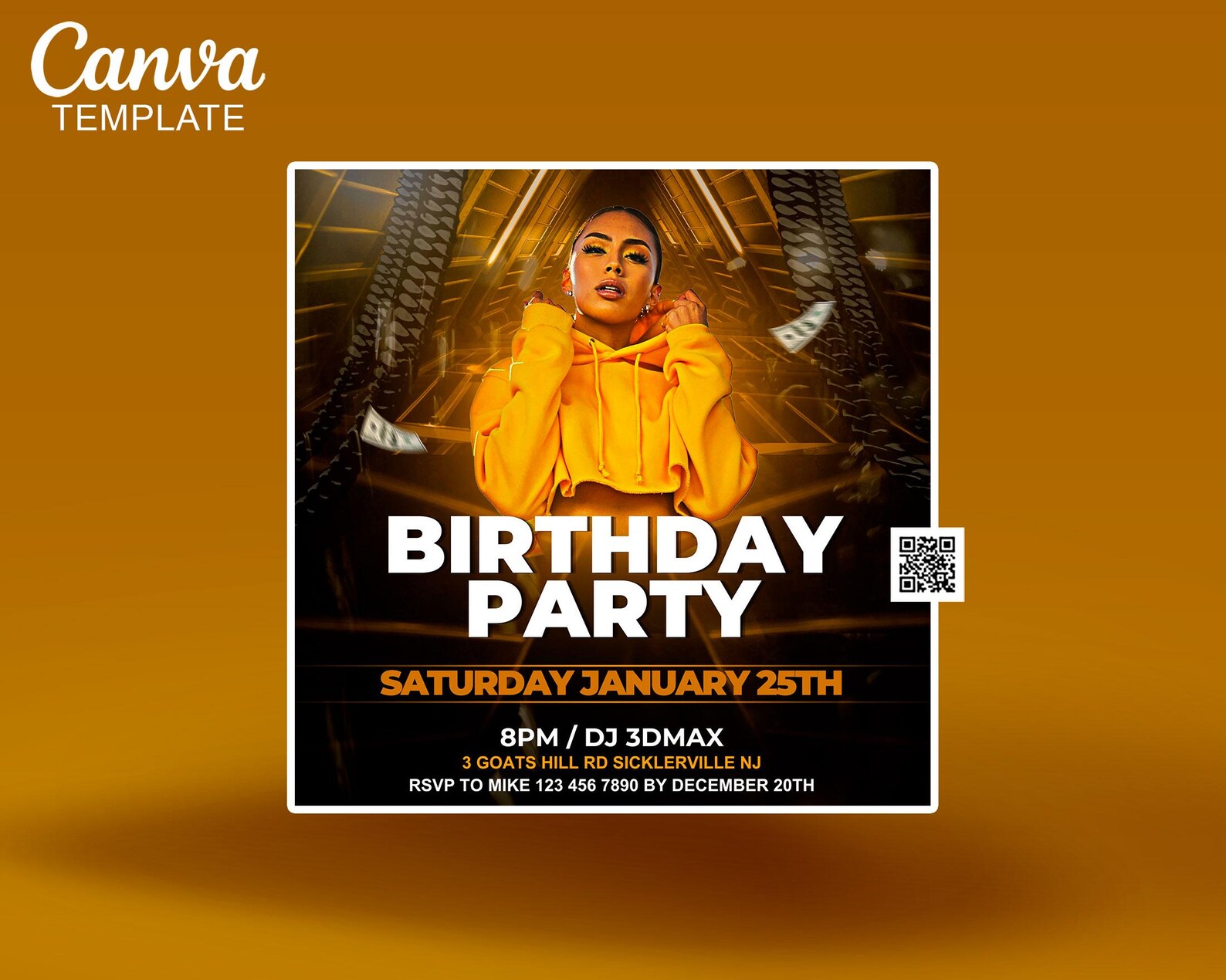 Editable Club Theme Birthday Flyer Template, Saturday Night Club Flyer ...