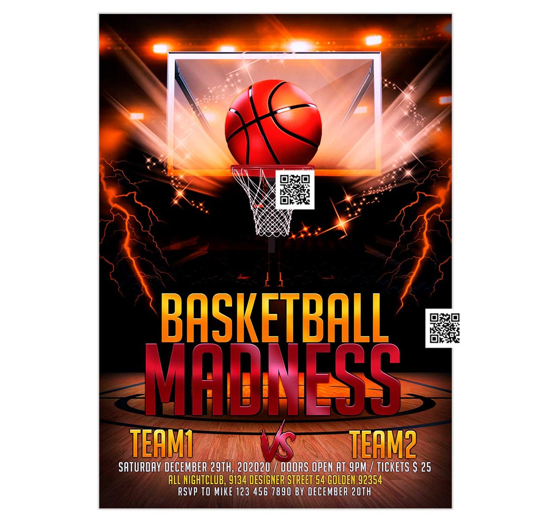 Custom Basketball Birthday Invitation or Playoffs Flyer (digital) - Etsy