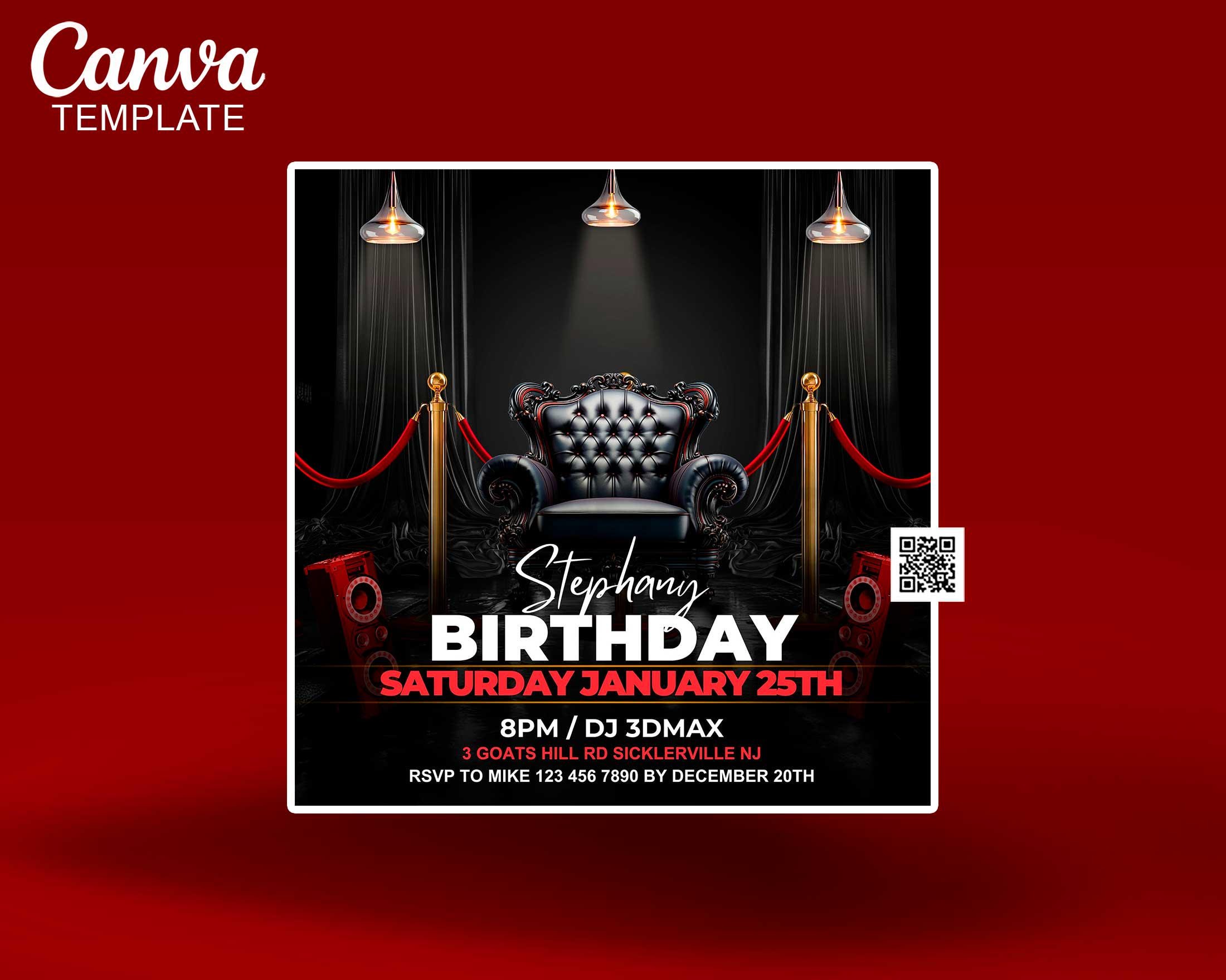 VIP Birthday Party Flyer, VIP Lounge Night Club Flyer, VIP Birthday ...