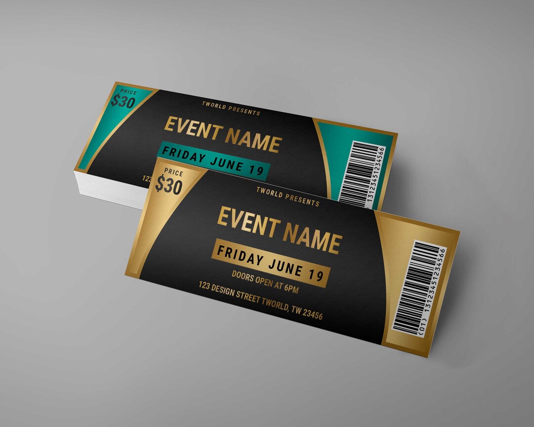 Event Ticket Invitation, Custom Ticket Design, Party Admission, Party ...