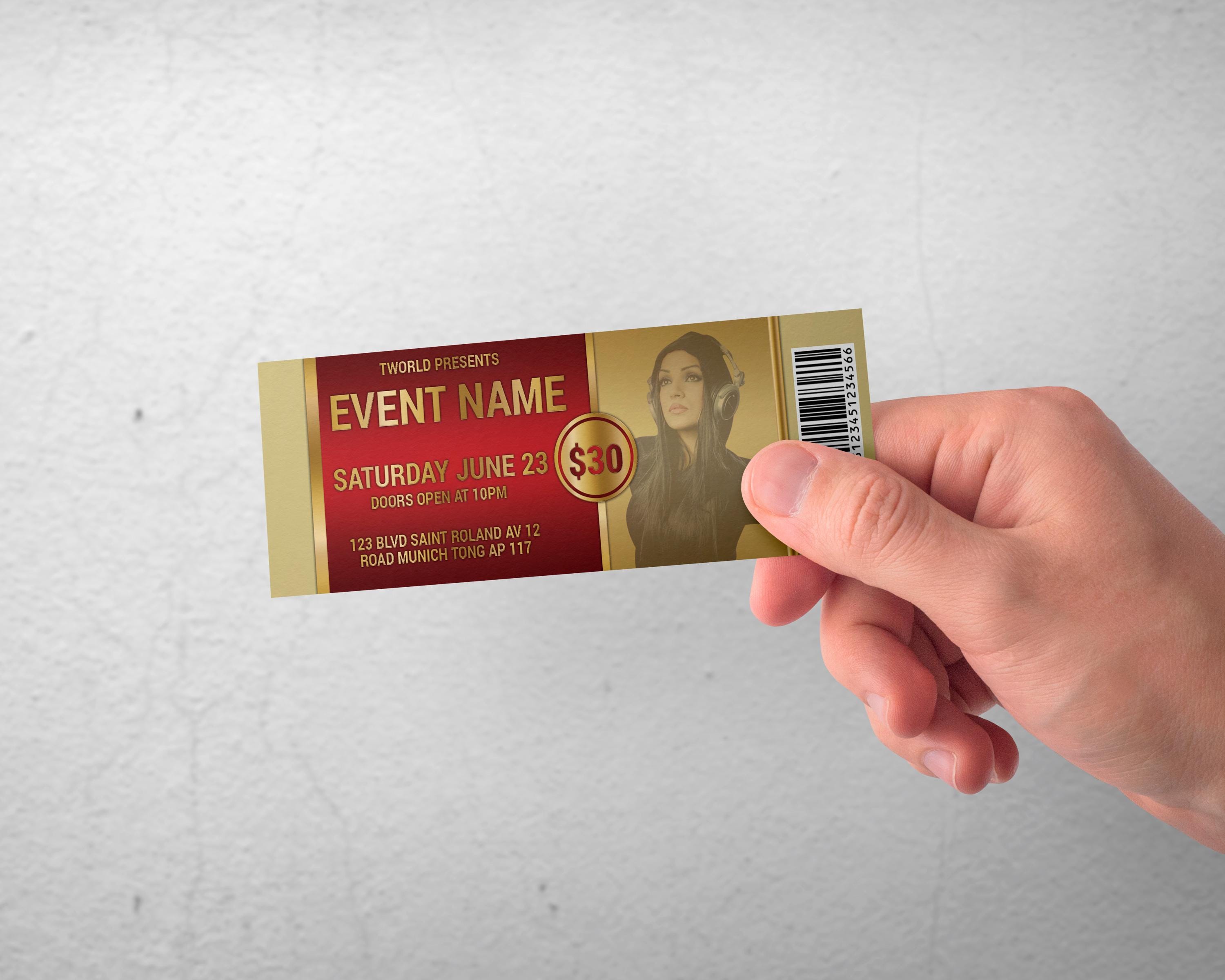 Tickets Design, Formation Ticket, Birthday Ticket, Reunion Ticket ...