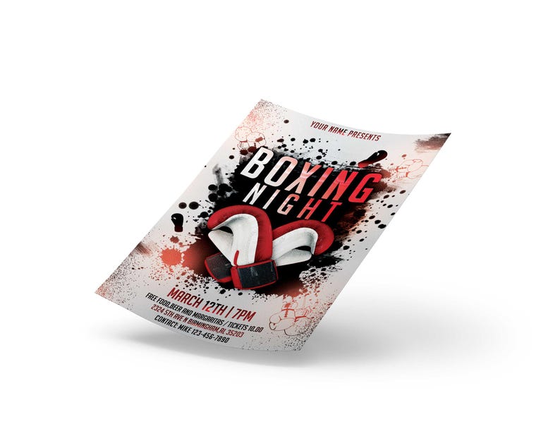 Custom Boxing Birthday Invitation: Fight Night Flyer (5x7 Inches) - Etsy