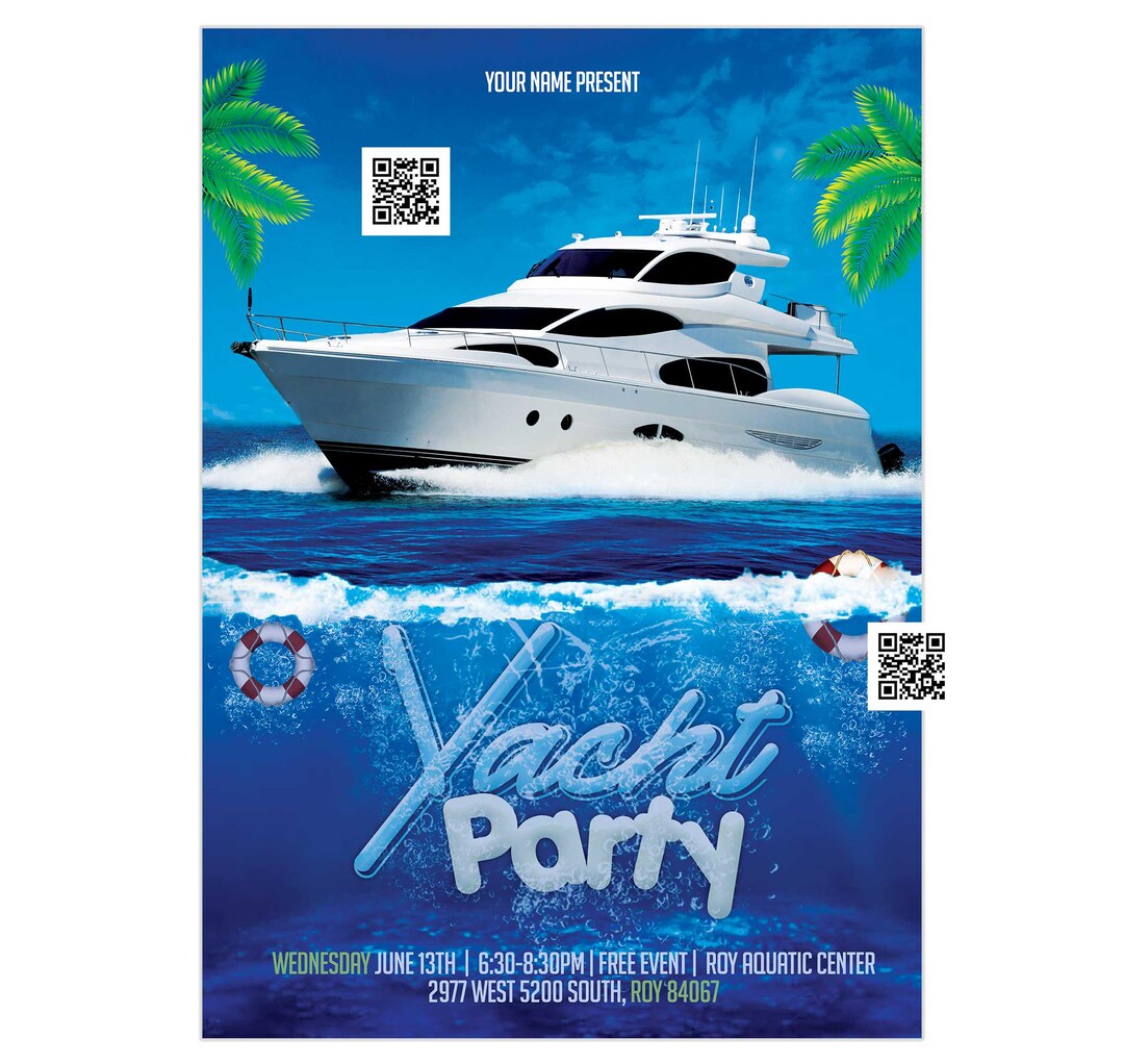 Yacht Party Invitation, Boat Invitation, Yacht Birthday Party ...