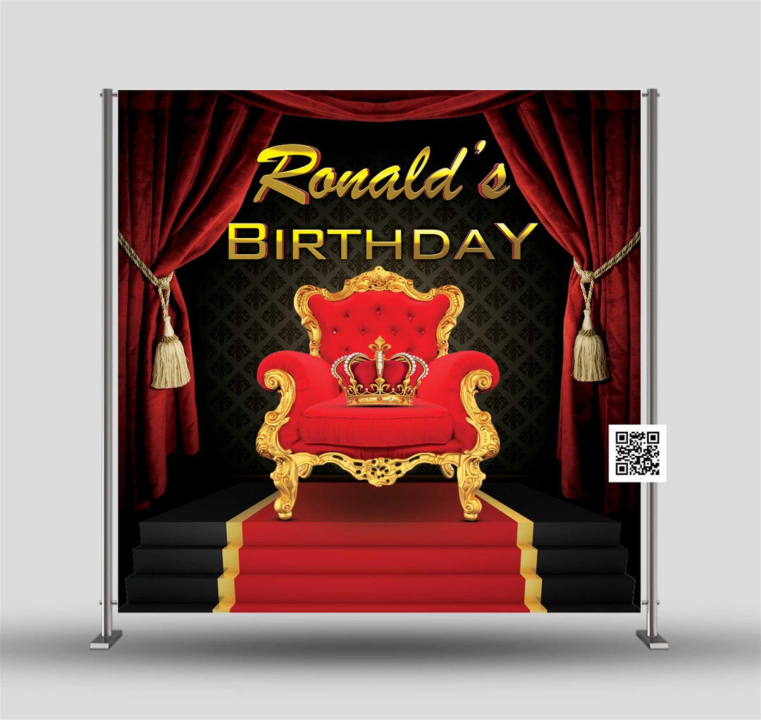 Royal Birthday Backdrop, King Party Backdrop, Royal Banner, Royal ...