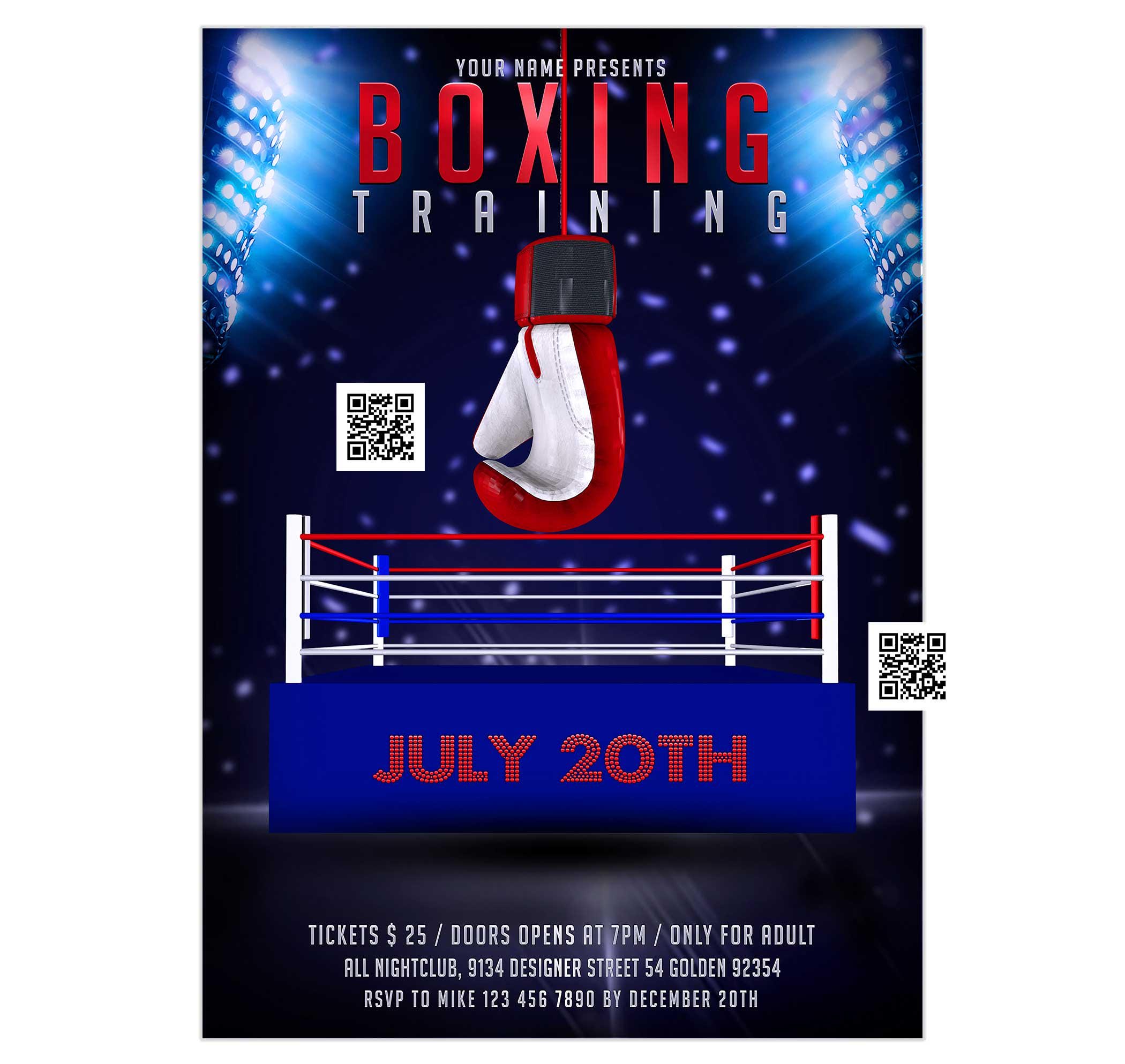 Custom Boxing Birthday Invitation, Fight Night Flyer (5x7 Inches) - Etsy