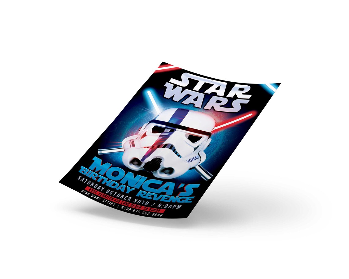Star Wars Invitation, Star Wars Birthday Invitation, Star Wars Party ...