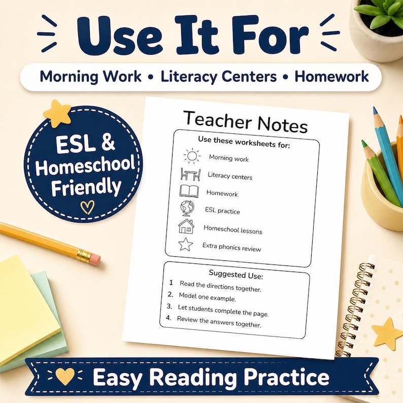 Phonics Worksheets for First Grade Sight Words and Sentence Writing ...