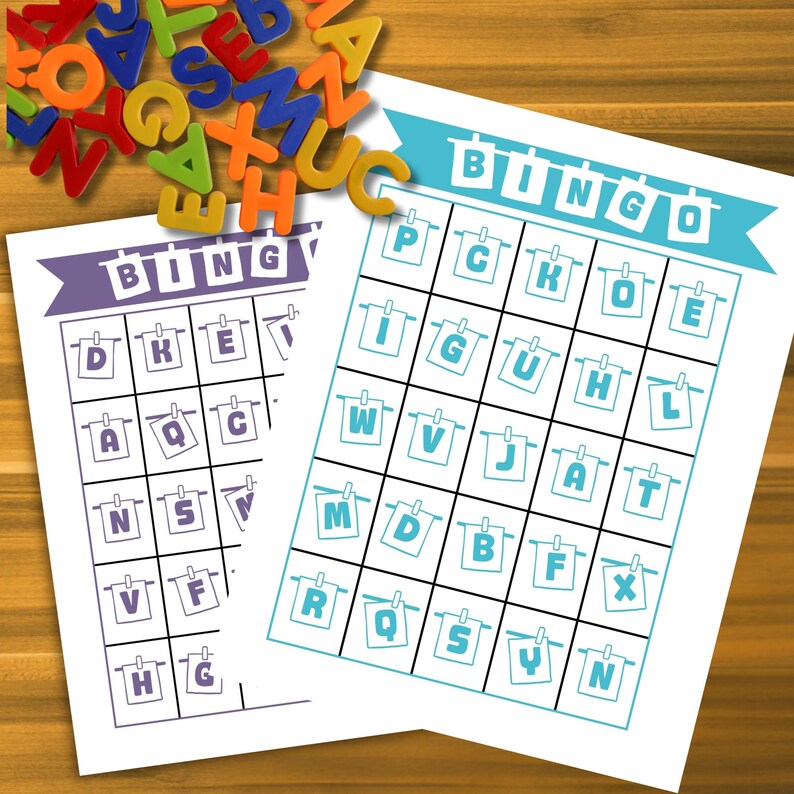 25 Alphabet Bingo Cards | ABC Game for Kids | A–Z Letters | Preschool ...