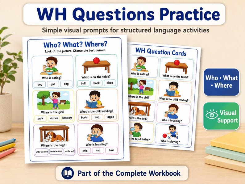 Visual Language Activities for Kids, Picture-based Communication ...
