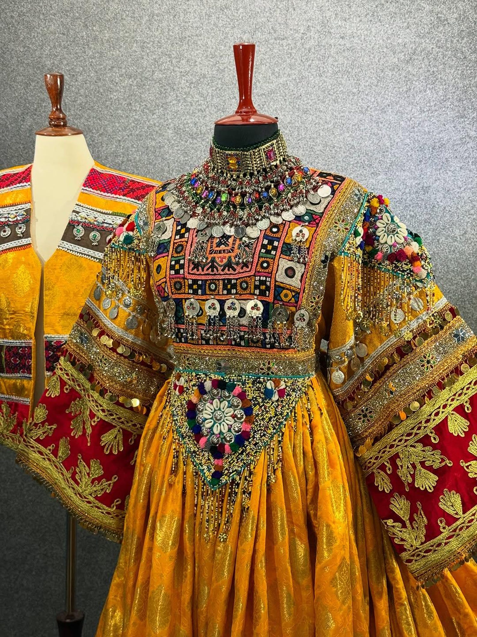 Afghan Yellow Bridal Dress With Traditional Vest - Etsy