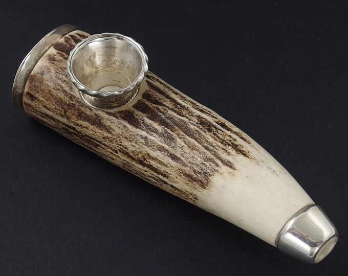 Hand Carved Antler Pipes Alaskan Moose Antler & Sterling Silver - Etsy