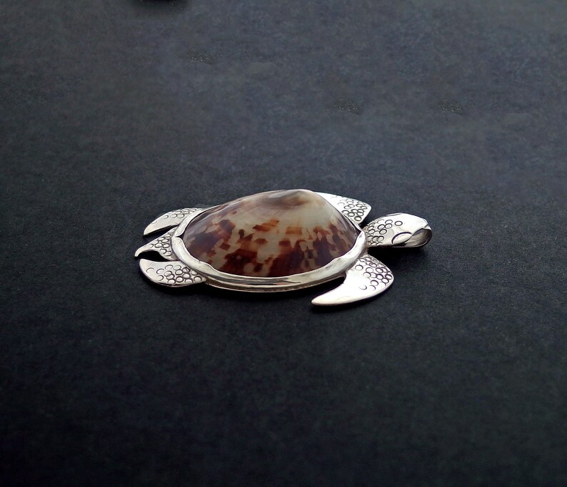 Opihi Shell & Sterling Silver Turtle Pendants | Etsy