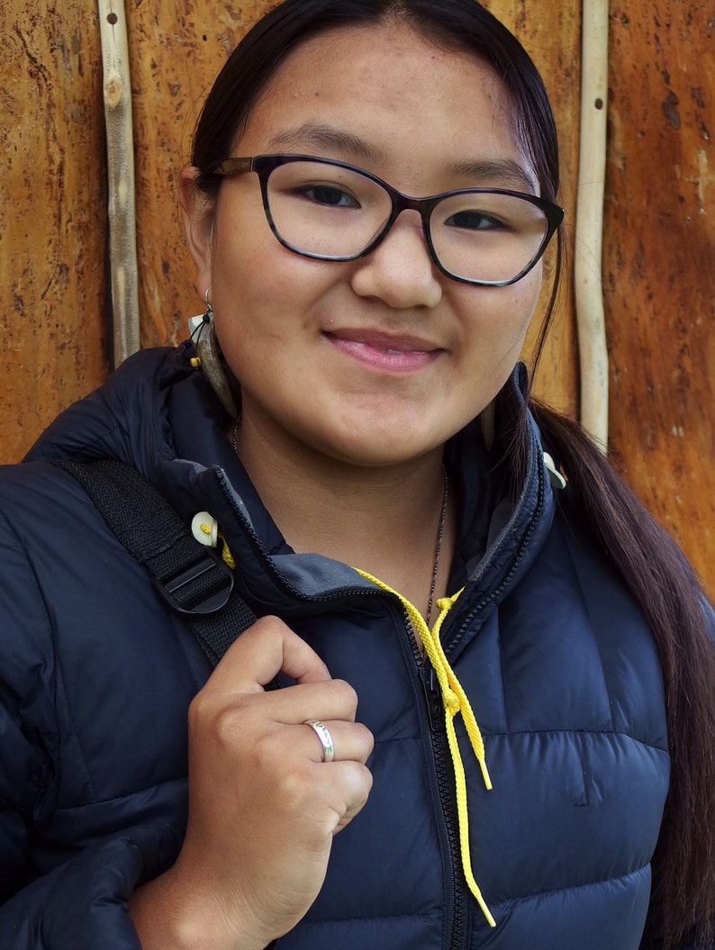 Wide Single Nugget Ring Sterling Silver and Natural Gold - Etsy