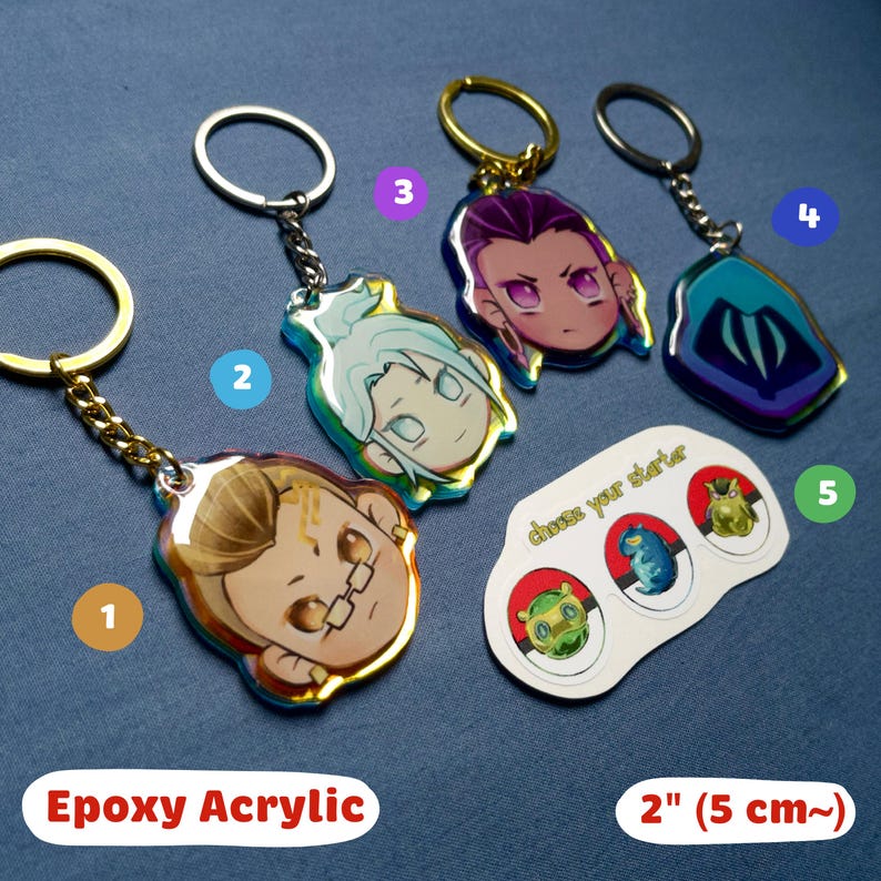 Valorant Keychains, Stickers, Jett, Chamber, Reyna, Omen, Gekko - Etsy