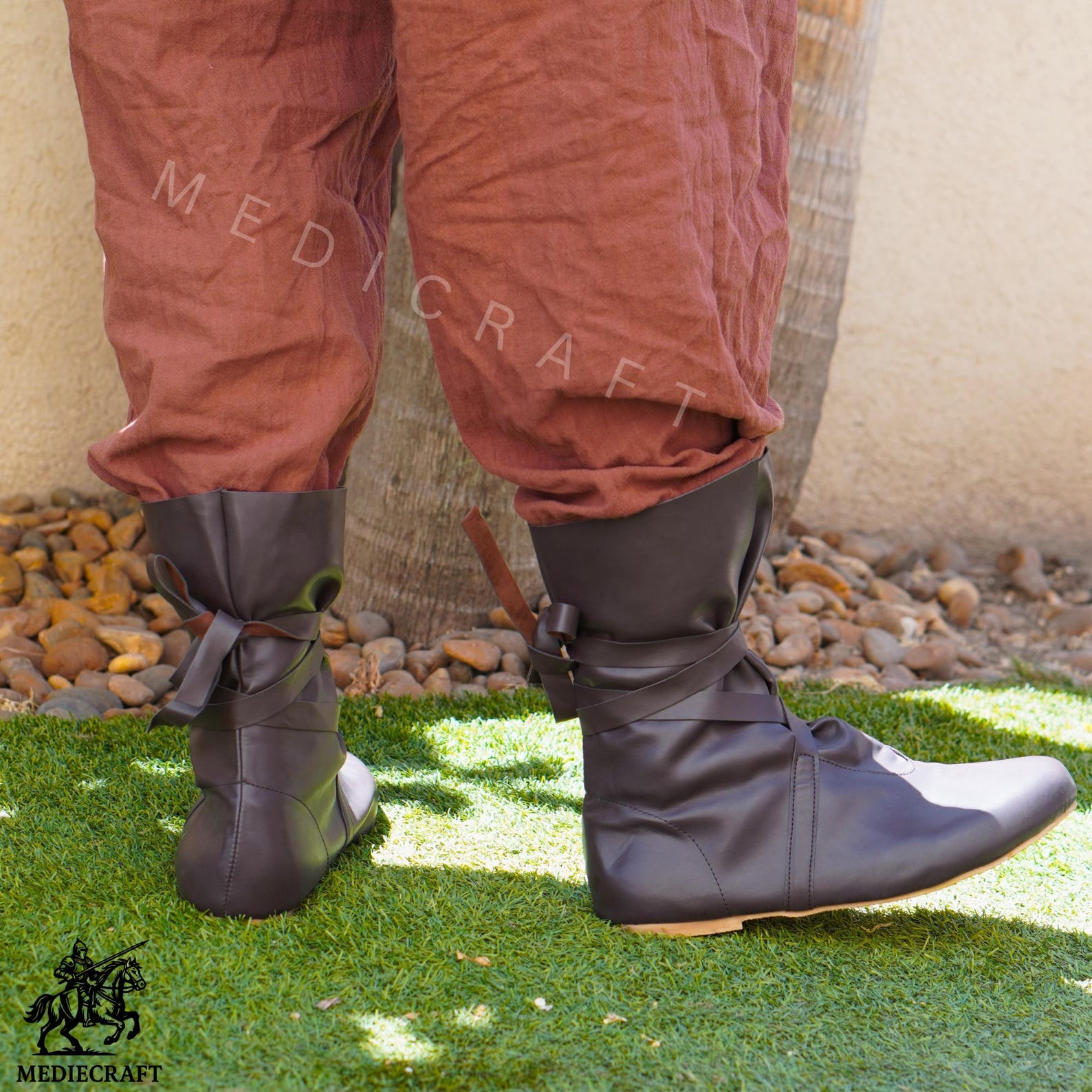 Medieval LARP Boots – Viking Leather Boots, Renaissance Costume Shoes ...