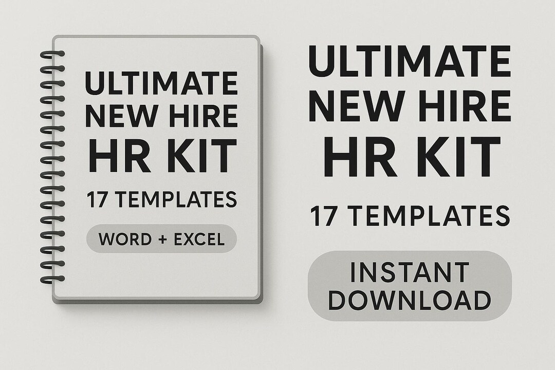 Ultimate New Hire HR Kit | 17 Editable Templates | Word + Excel ...