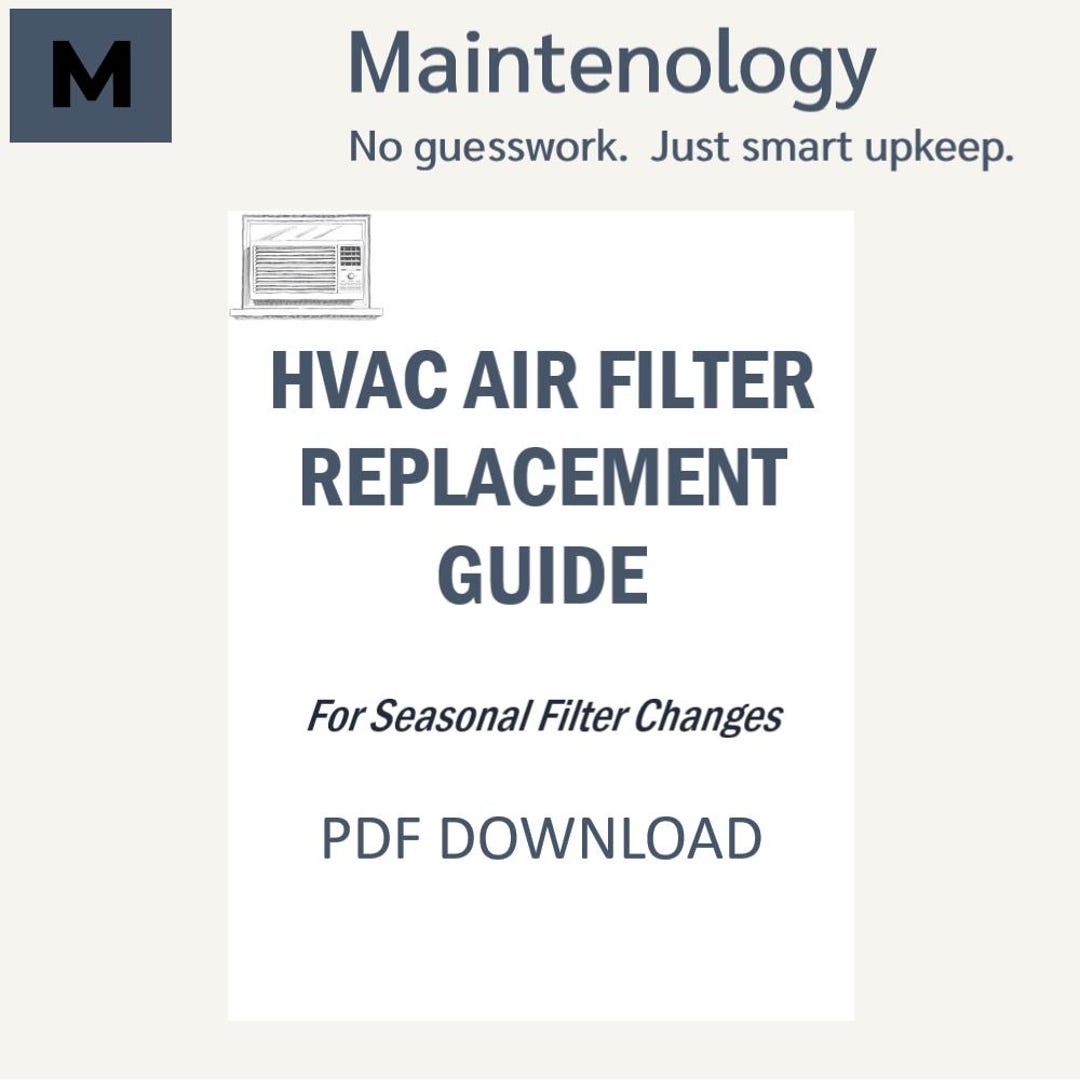 HVAC Air Filter Replacement Guide – Step-by-step Printable SOP - Etsy
