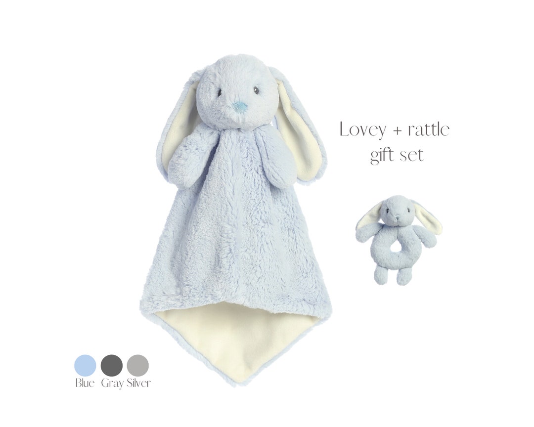 Baby Rattle and Lovey, Personalized Animal Loveys, Newborn Gifts for ...