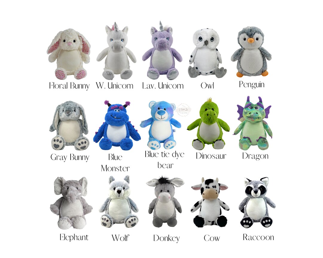 Personalized Stuffed Animal, One Name Only No Other Words, Kids Gifts ...