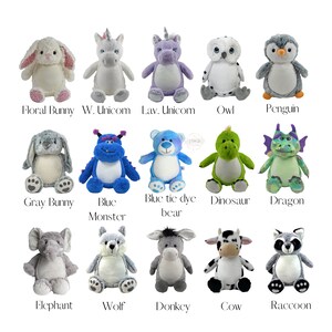 Personalize Stuffed Animal With Name, Child Birthday Gift, You Pick ...