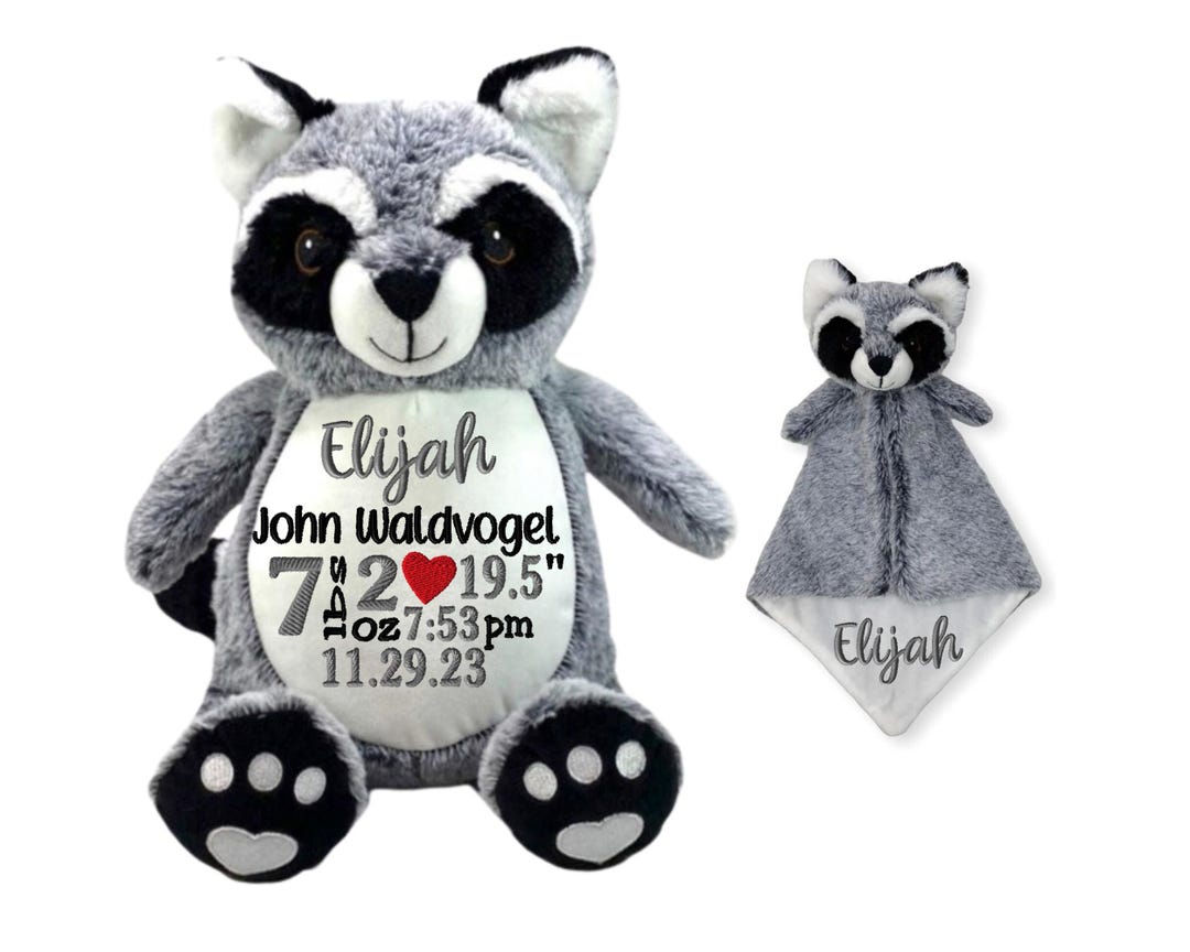 Personalized Baby Gift for Boys, Animal Lovey Personalized Gifts Baby ...