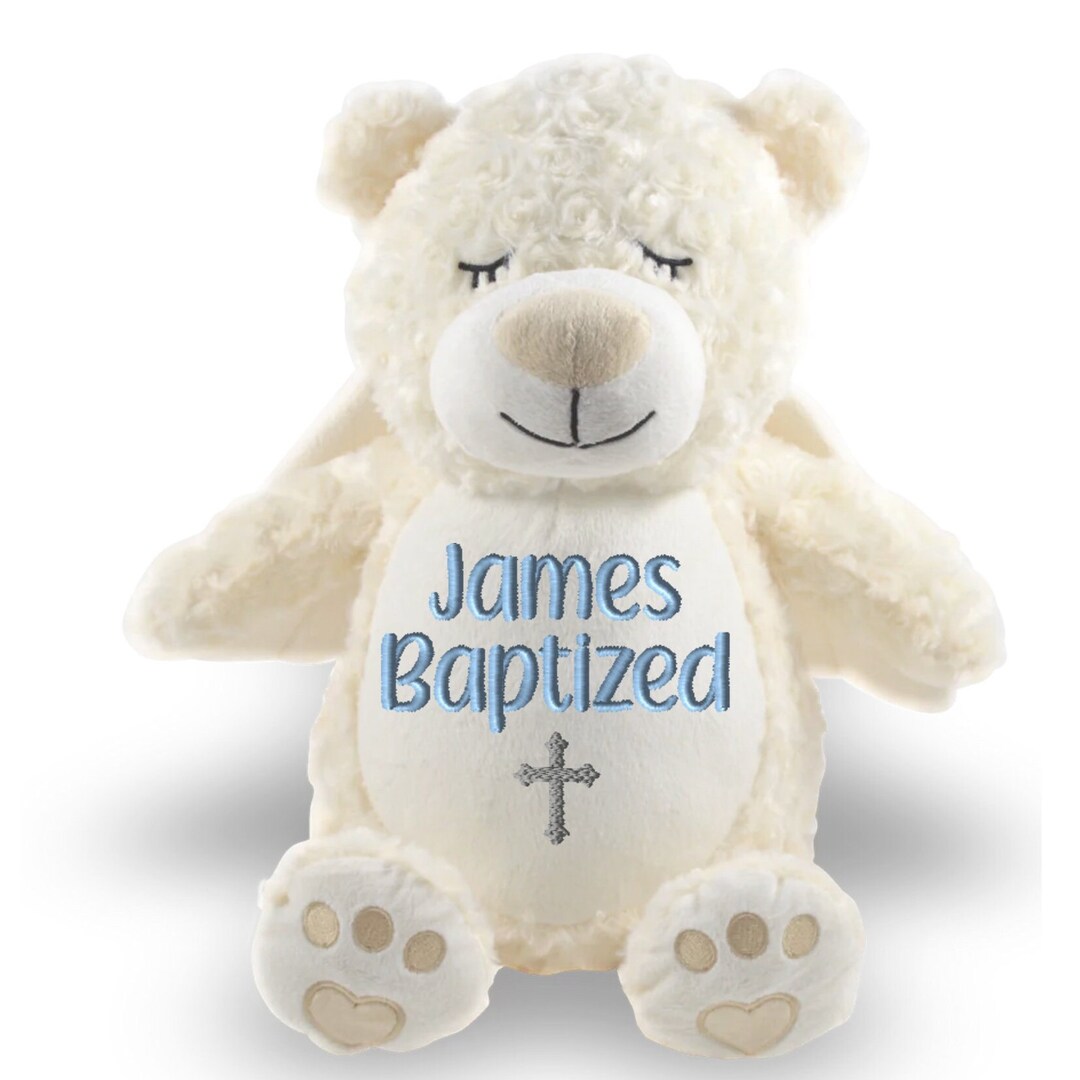 Personalized Baptism Gift Stuffed Animal, Baby Baptism Gifts Baby ...