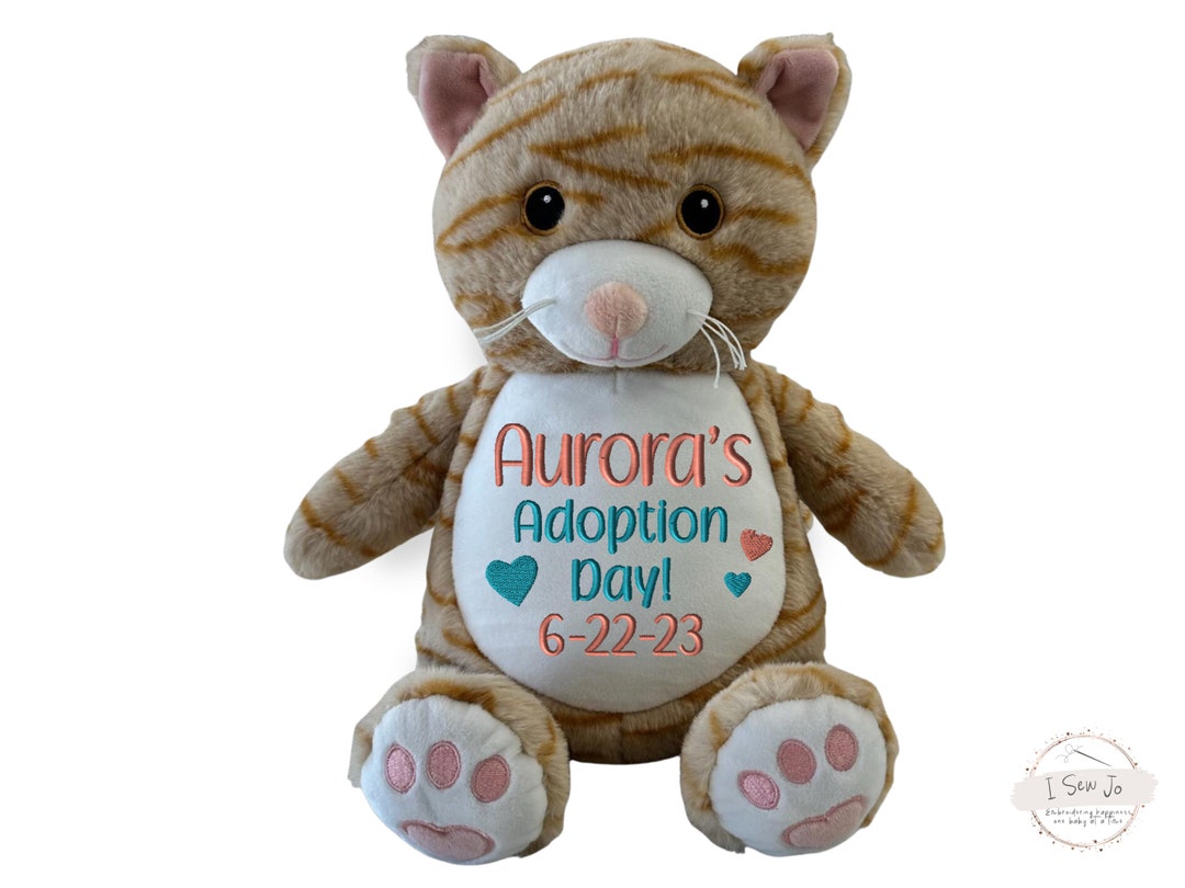 Adoption Stuffed Animal, Personalized Kids Stuffed Animal, Adoption ...