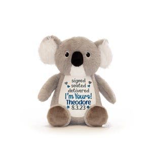 Adoption Stuffed Animal, Personalized Adoption Gift, Coming Home Gift ...