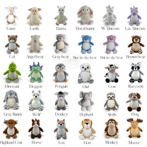 Personalized Stuffed Animal, Name Only Stuffed Animal, Animal With Name ...