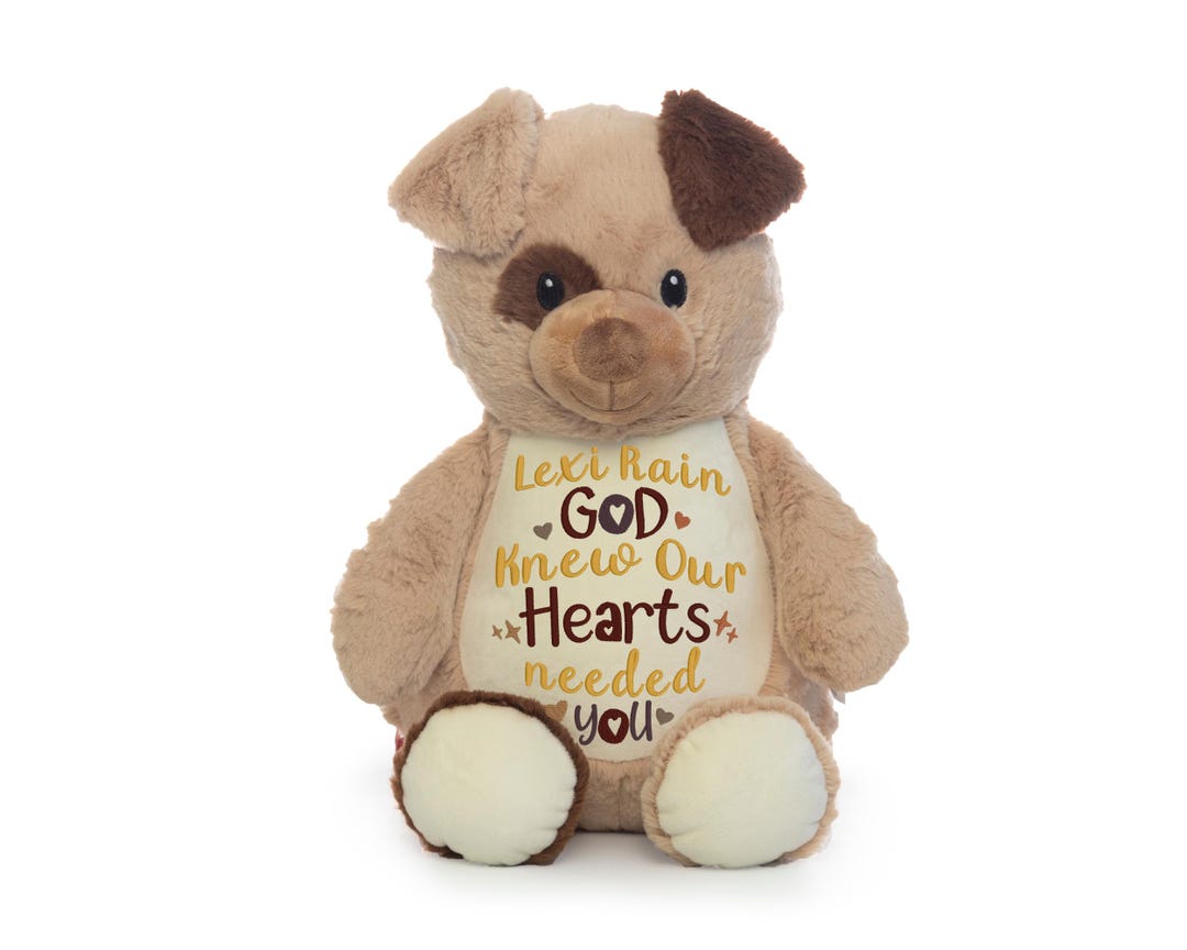 Adoption Stuffed Animal, Personalized Kids Stuffed Animal, Adoption ...