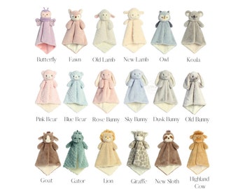 Personalized Securtity Blanket, Animal Blanket, Lovey Blanket ...