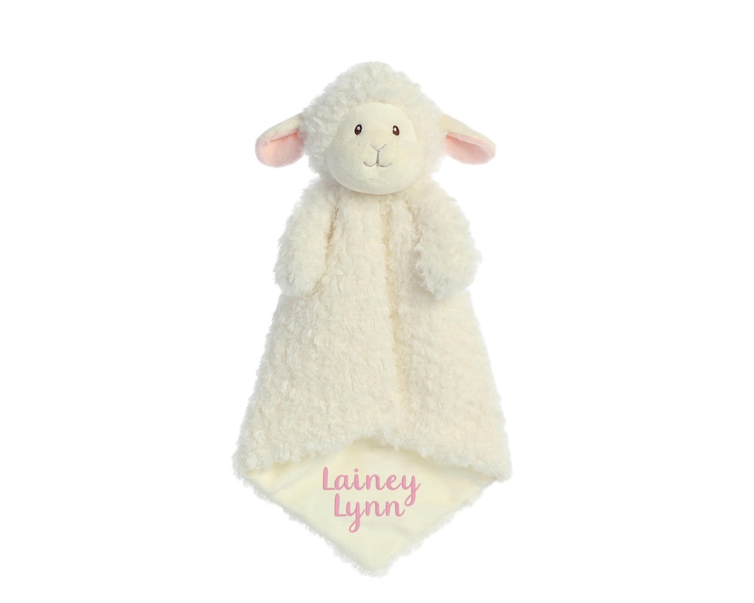 Personalized Animal Lovey, Lamb Lovey, Baby Gifts, Newborn Security ...