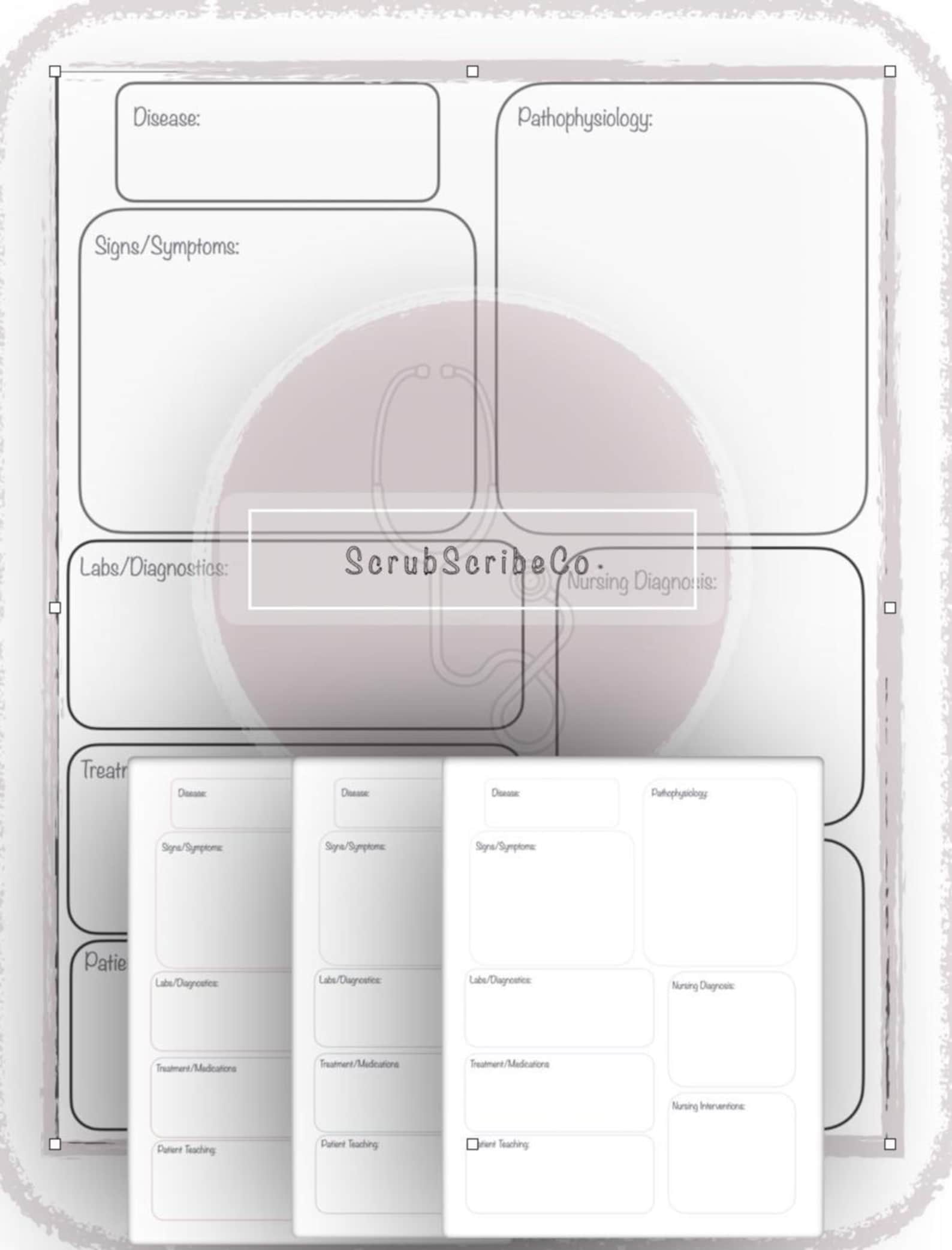 Concept Map:nursing-med Surg, Pharmacology, Etc. Study Pack- Print ...