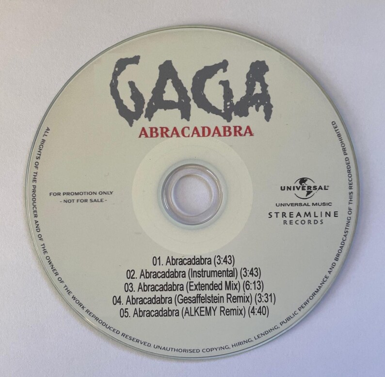 Lady Gaga - Abracadabra Promo CD 5 Tracks | Mayhem - Etsy