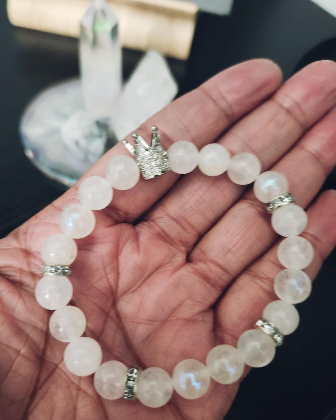 AURORA Moonstone Healing Bracelet | Cancer Zodiac, Self-love - Etsy